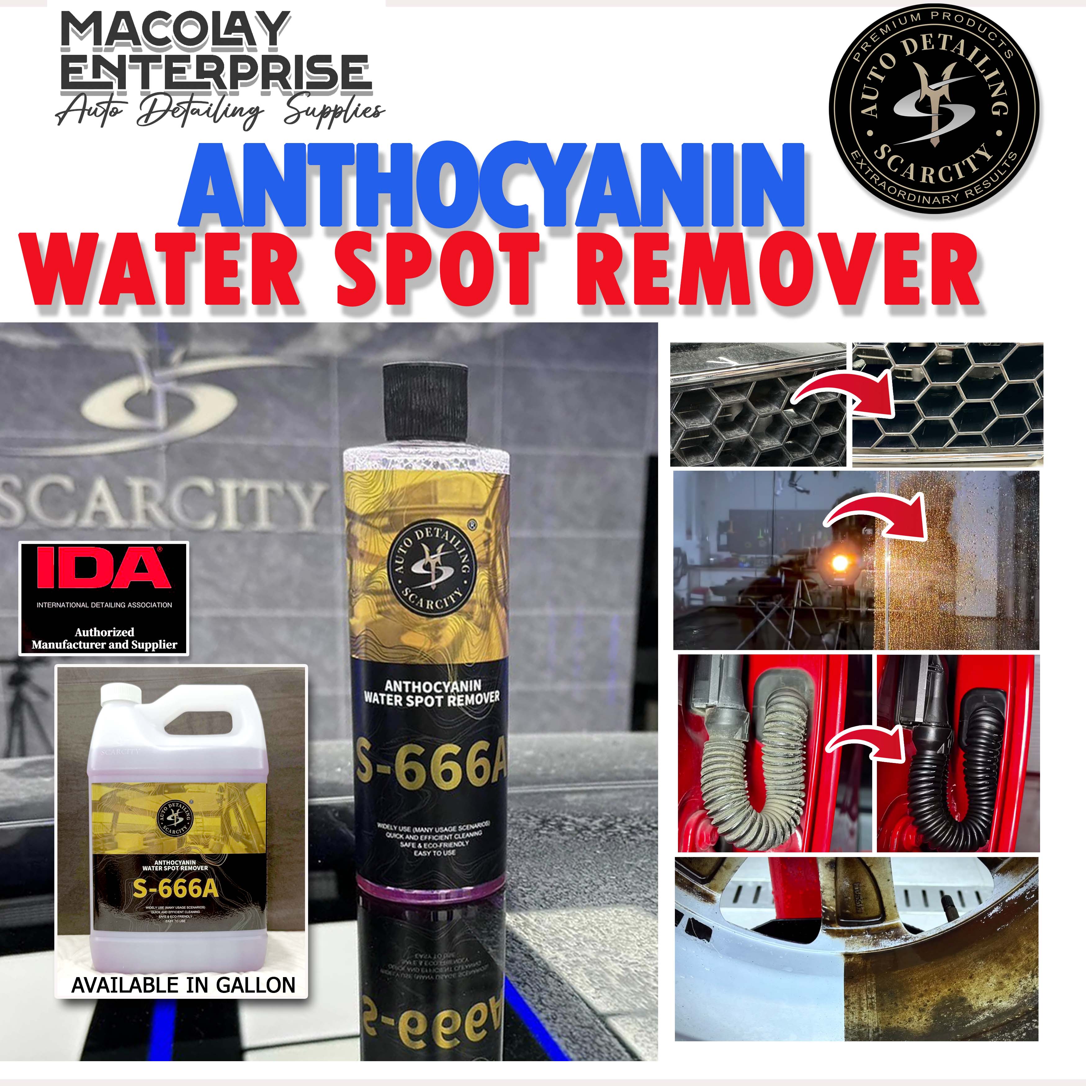 Scarcity Anthocyanin Car Water Spot Remover 500ml or 4L – MacoLAy ...