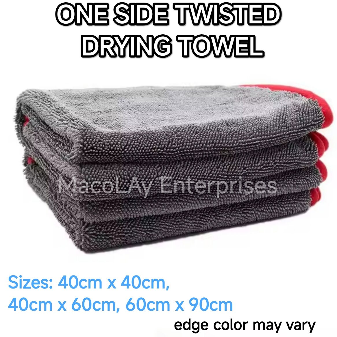 One-Sided Twisted Fiber Car wash Drying Towel – MacoLAy Enterprise