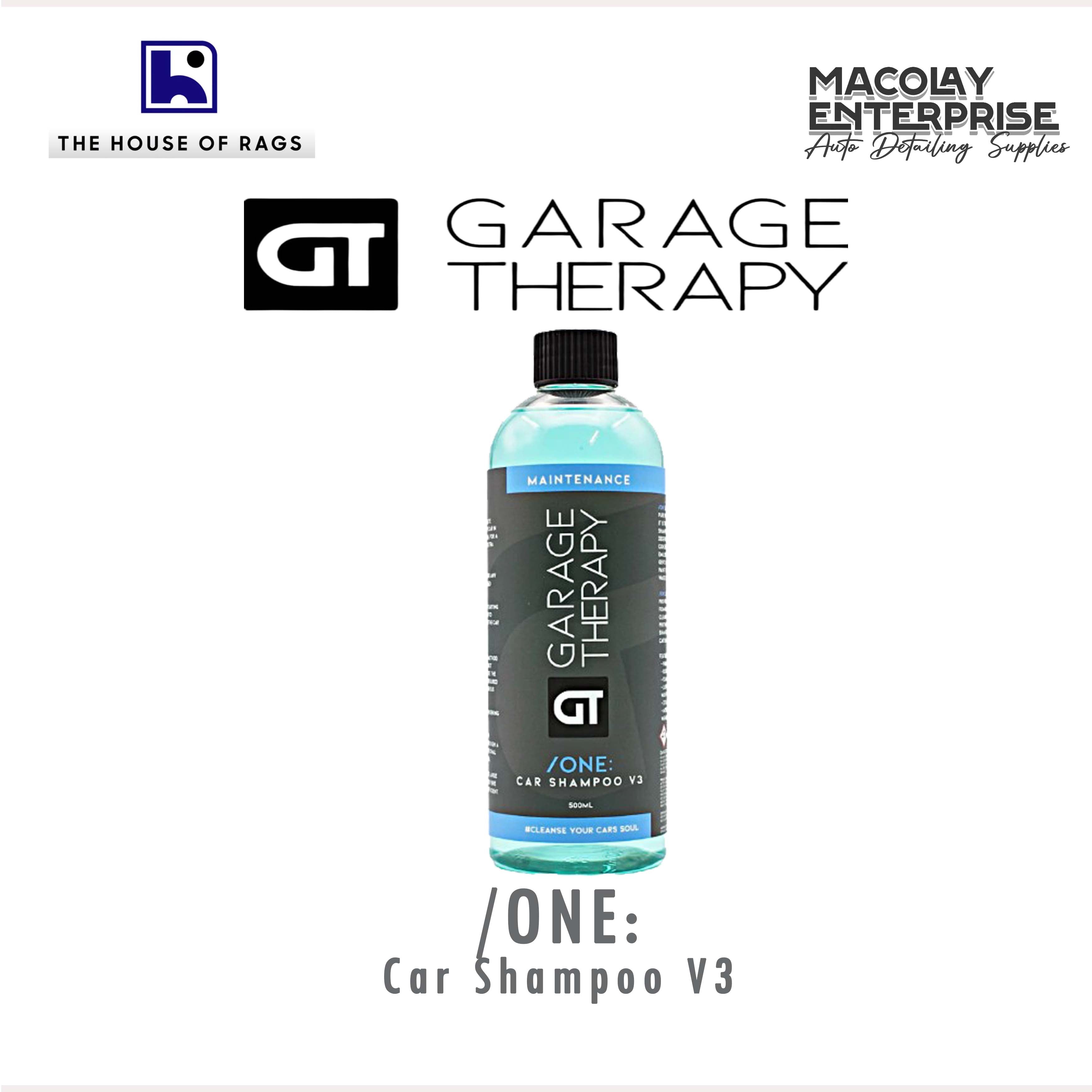 Garage Therapy /ONE: Car Shampoo V3 500ml – MacoLAy Enterprise