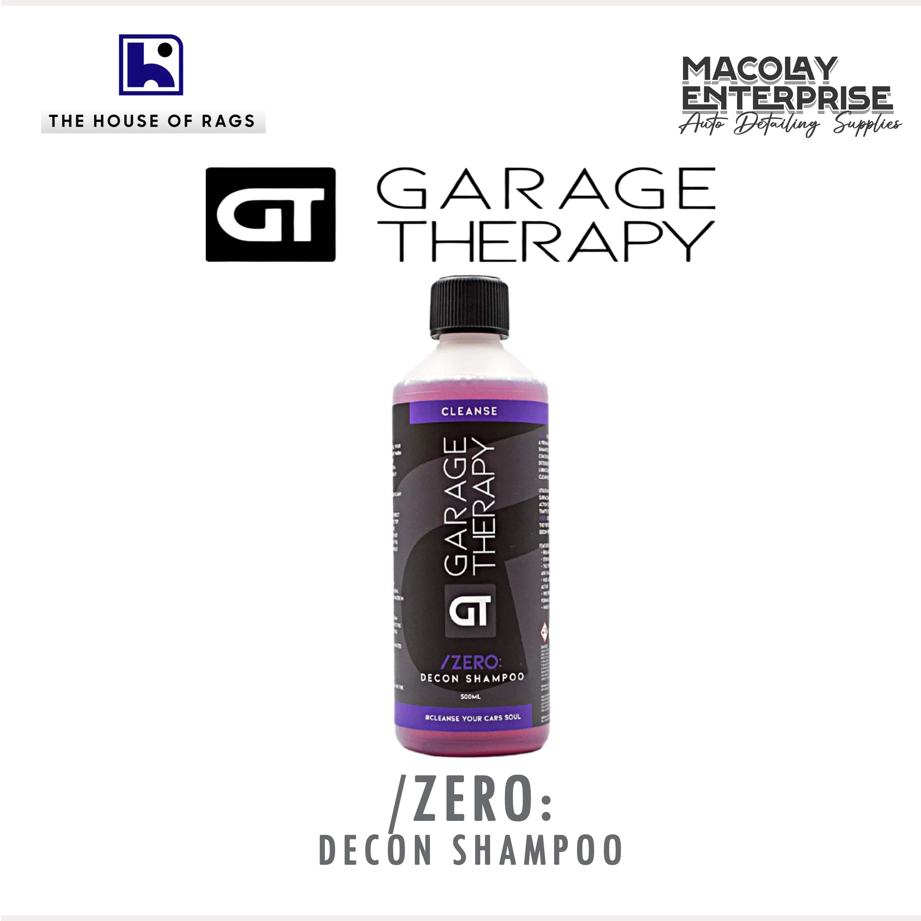 Garage Therapy /ZERO: Decon Car Shampoo 500ml – MacoLAy Enterprise