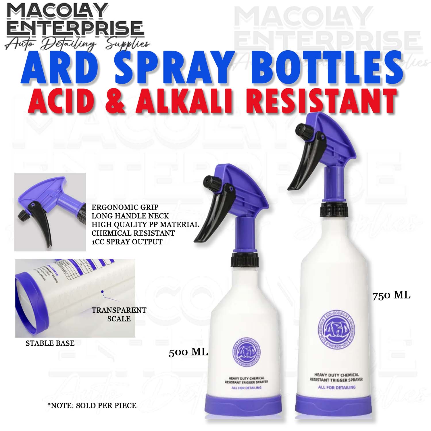 SP-010 ARD Chemical Resistant Sprayer Bottle 750ml or 500ml – MacoLAy ...