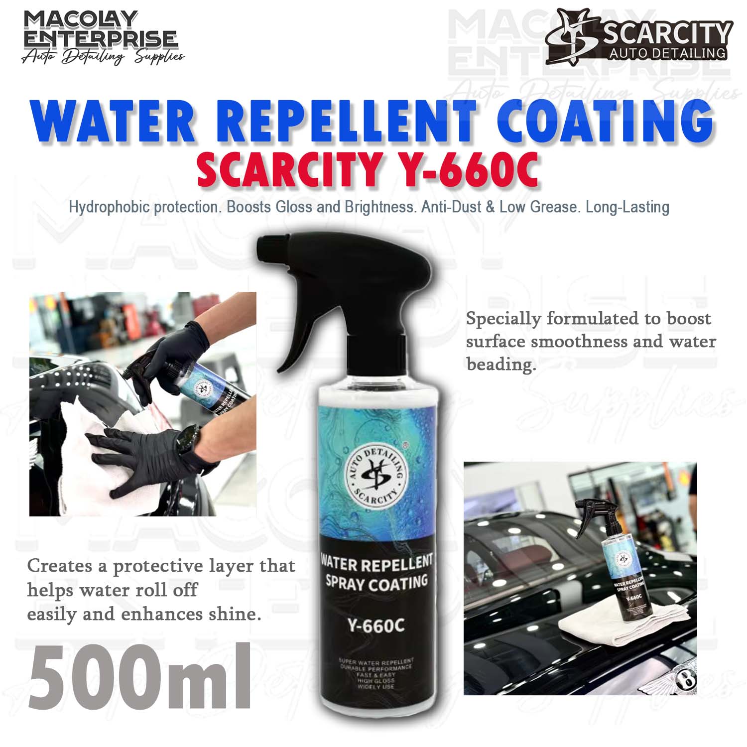 SCARCITY Y-660C Water Repellent Coating – MacoLAy Enterprise